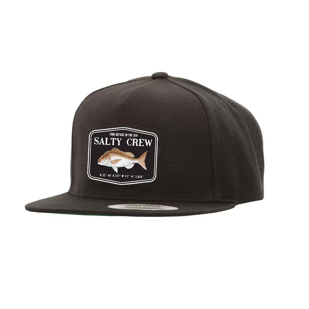 SALTY CREW SNAPPER MOUNT 5 PANEL CAP - BLACK - - SALTY CREW S19