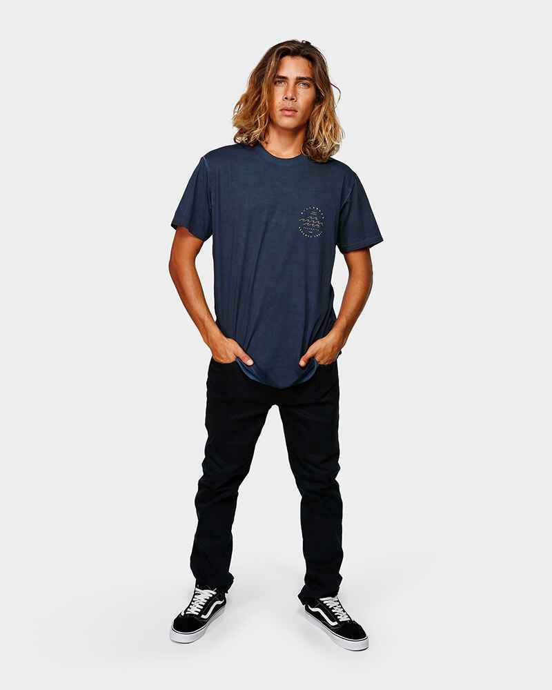BILLABONG MENS WAVY DAVY TEE - NAVY - Mens-Tops : Sequence Surf Shop ...