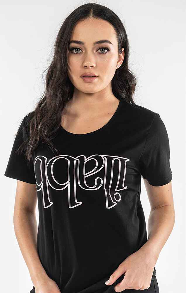 ILABB LADIES DIMENSION TEE - BLACK - Womens-Top : Sequence Surf Shop ...