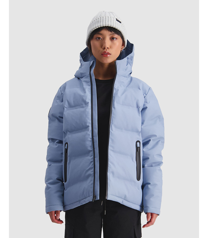 HUFFER LADIES SUPERDOWN PUFFER JACKET - POWDER BLUE - Womens-Top ...