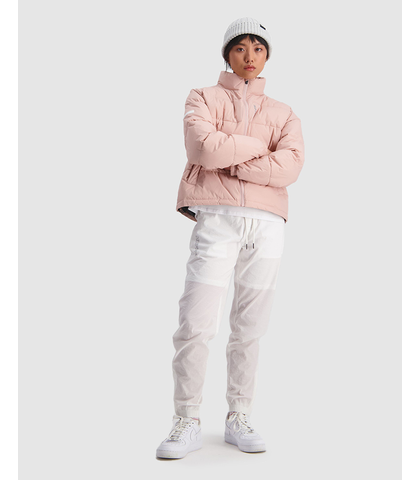 HUFFER LADIES TRACK PUFFER JACKET - DUSKY PINK - Womens-Top : Sequence ...