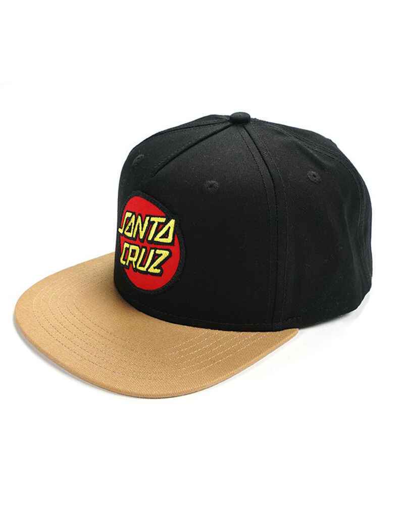 SANTA CRUZ CLASSIC PATCH SNAPBACK CAP - BLACK - - SANTA CRUZ SK8 W20
