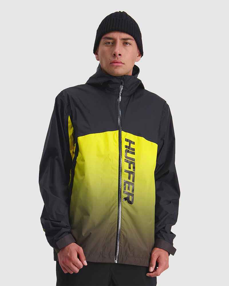 HUFFER MENS SIREN 2.5L RAINSHELL - BLACK - Mens-Tops : Sequence Surf ...