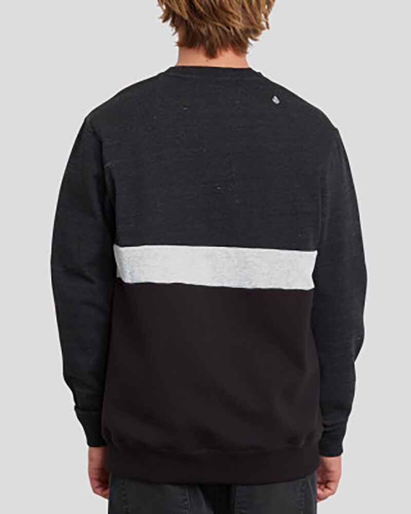 VOLCOM MENS SINGLE STONE DIVISION CREW - SULPHUR BLACK - Mens-Tops ...