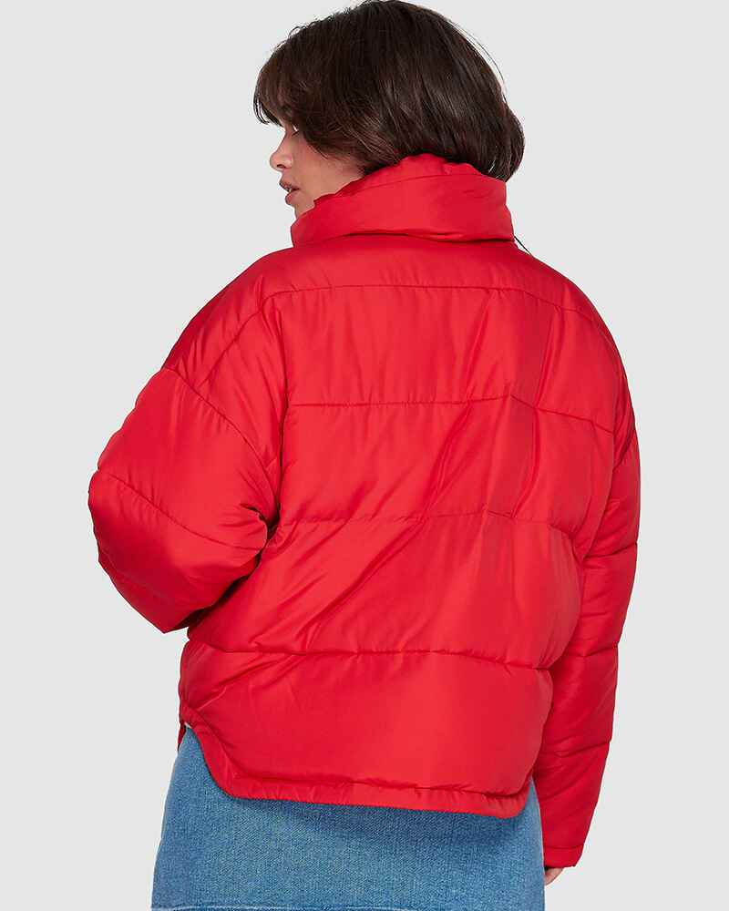 ELEMENT LADIES LOLA PUFFER JACKET - RED - Womens-Top : Sequence Surf ...