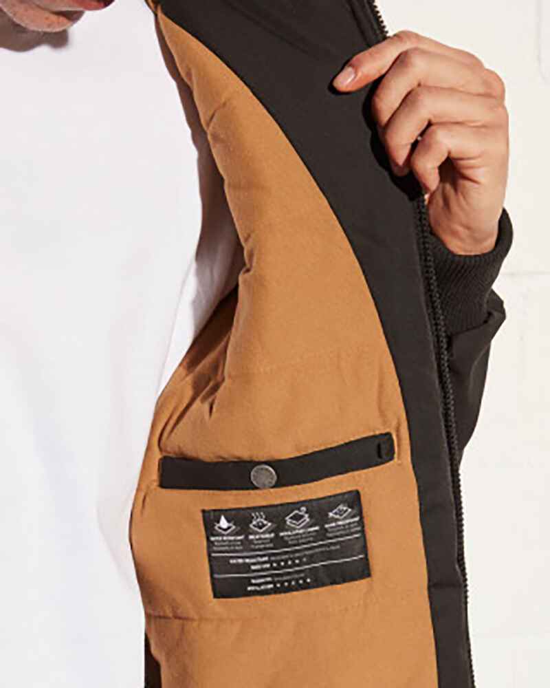 VOLCOM MENS HERNAN 5K JACKET - BLACK - Mens-Tops : Sequence Surf Shop ...