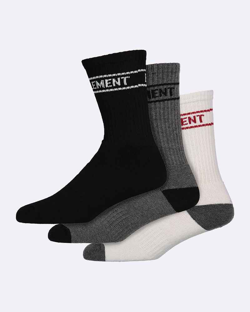 ELEMENT MENS 5 PACK SPORT SOCK - MULTI - - ELEMENT S18