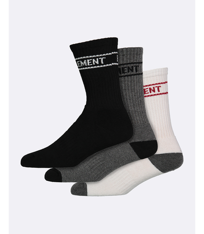 ELEMENT MENS 5 PACK SPORT SOCK - MULTI - - ELEMENT S18