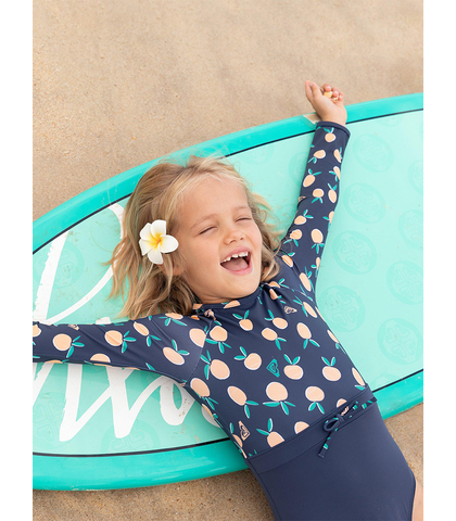 ROXY KIDS PEACHY VIBES L/S ONESIE SWIMSUIT - MOOD INDIGO - Youth -Girls ...