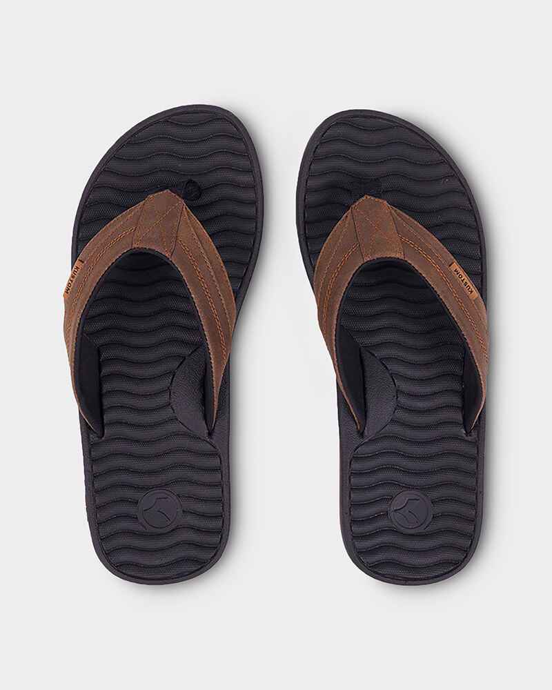 KUSTOM QUEST JANDAL - CHOC - Footwear-Mens Jandals : Sequence Surf Shop ...