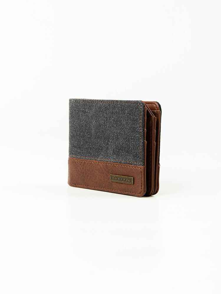 RUSTY MENS YESTERDAY WALLET - BLACK - - RUSTY S20