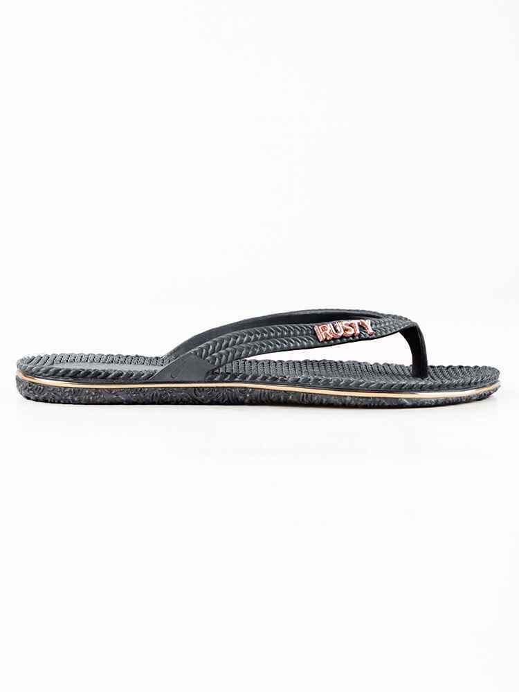 RUSTY LADIES FLIPPIN JANDAL - BLACK / ROSE GOLD - Footwear-Womens ...