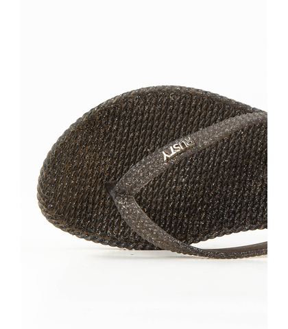 RUSTY LADIES BLINGIN JANDAL - BLACK GLITTER - Footwear-Womens Jandals ...