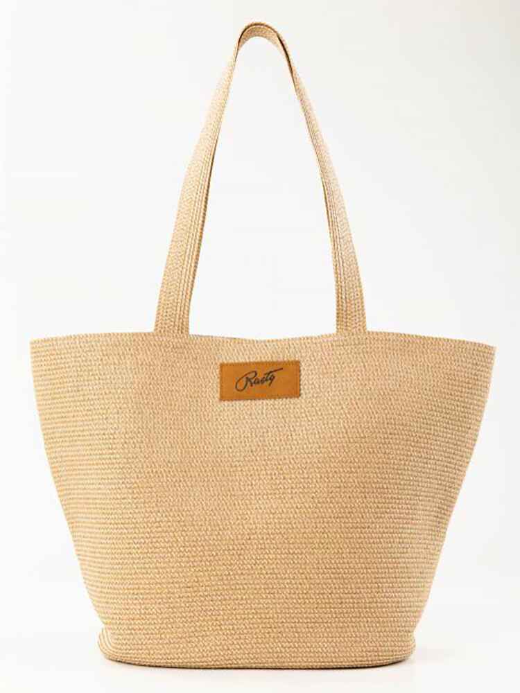 RUSTY LADIES GISELE STRAW BEACH BAG - NATURAL / CARAMEL - Womens ...