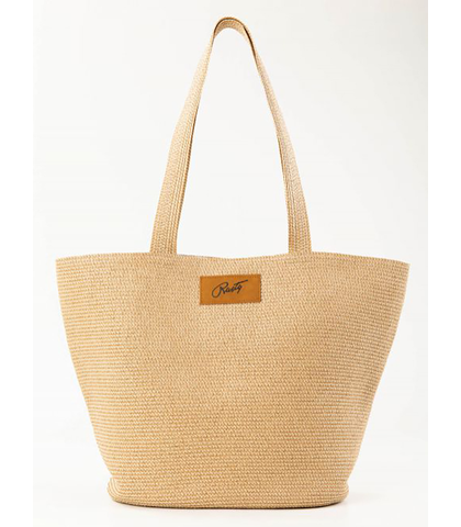 RUSTY LADIES GISELE STRAW BEACH BAG - NATURAL / CARAMEL - Womens ...