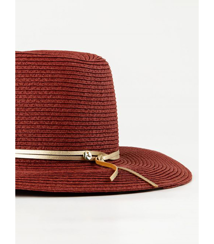 RUSTY LADIES GISELE STRAW HAT - RED OCHRE - Womens-Accessories ...