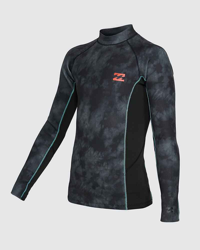BILLABONG BOYS 2X2 REVOLUTION REVO L/S SURF JACKET - BLACK TIE DYE ...