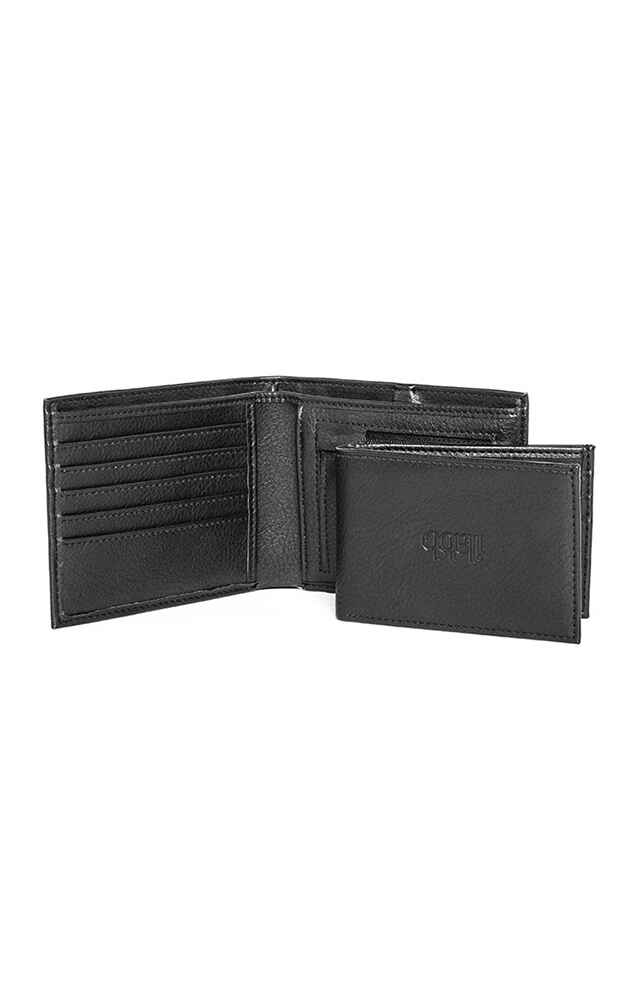 ILABB CAPSIZE PU LEATHER WALLET - BLACK - - ILABB S20