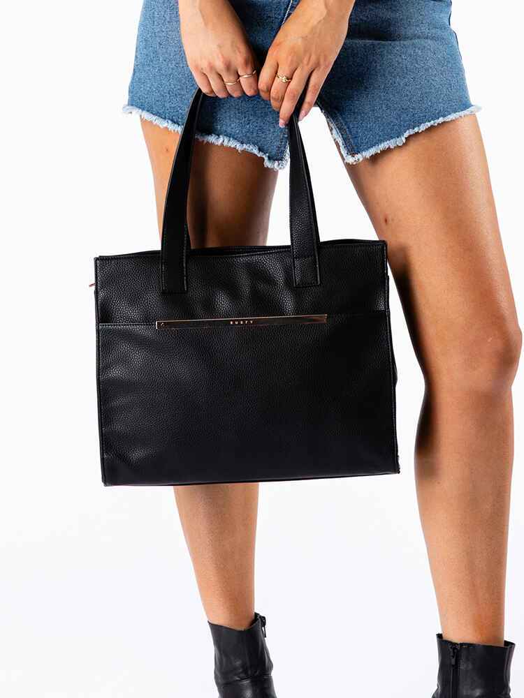 RUSTY LADIES WILLOW TOTE BAG - BLACK - Womens-Accessories : Sequence ...