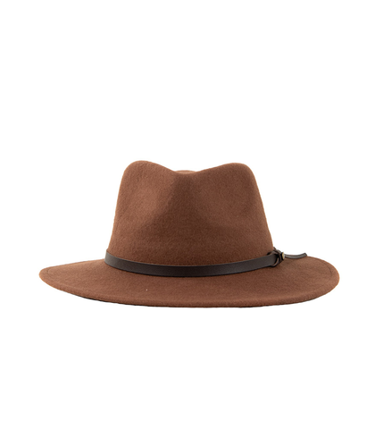 RUSTY MENS NED FELT HAT - ROOT BEER - - RUSTY S20