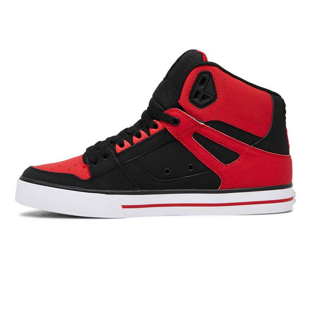 DC PURE HIGH TOP SHOE - FIERY RED / WHITE / BLACK - Footwear-Shoes ...