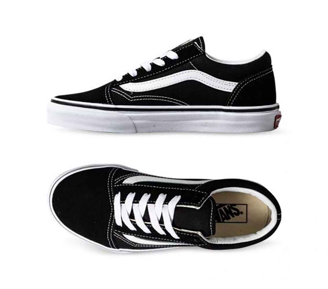 Vans Youth Old Skool Shoe Black True White Footwear Youth Shoes