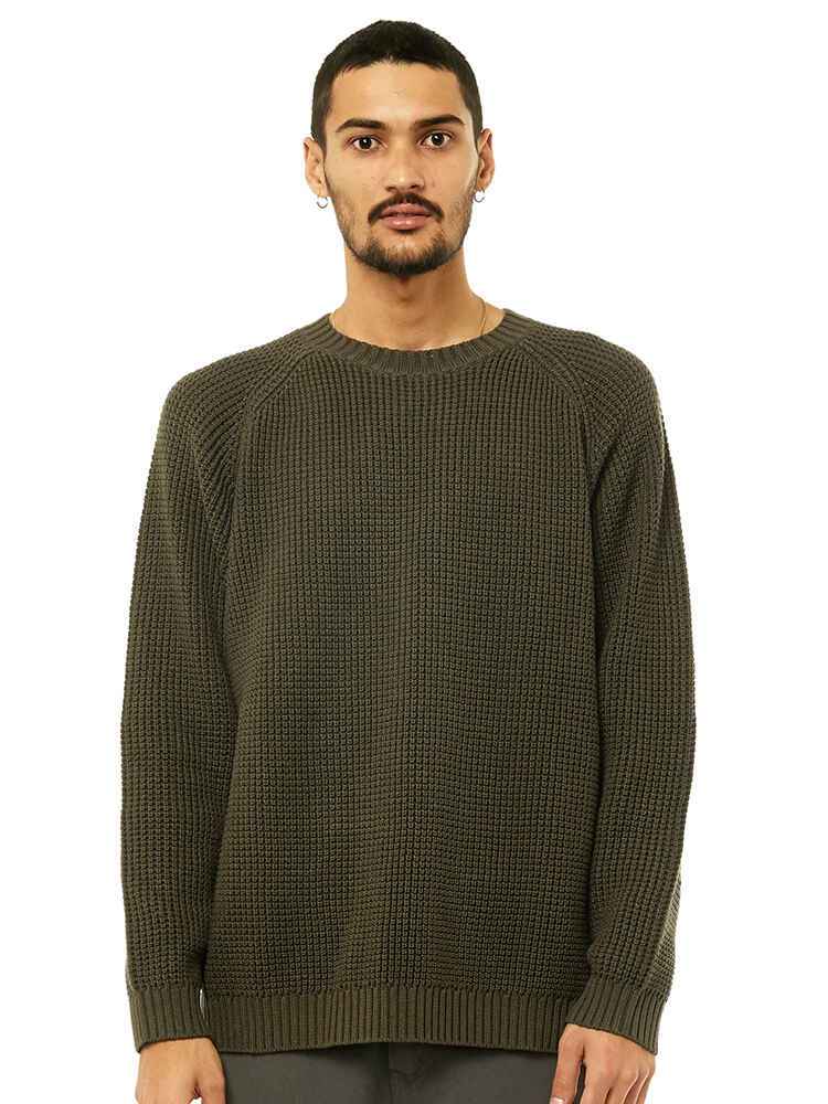 RUSTY MENS DISPOSAL CREW KNIT - GUN GREEN - Mens-Tops : Sequence Surf ...