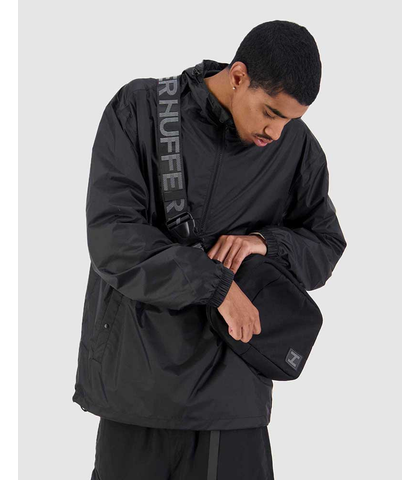 HUFFER CROSS BODY BAG / LARGE - BLACK - - HUFFER W21