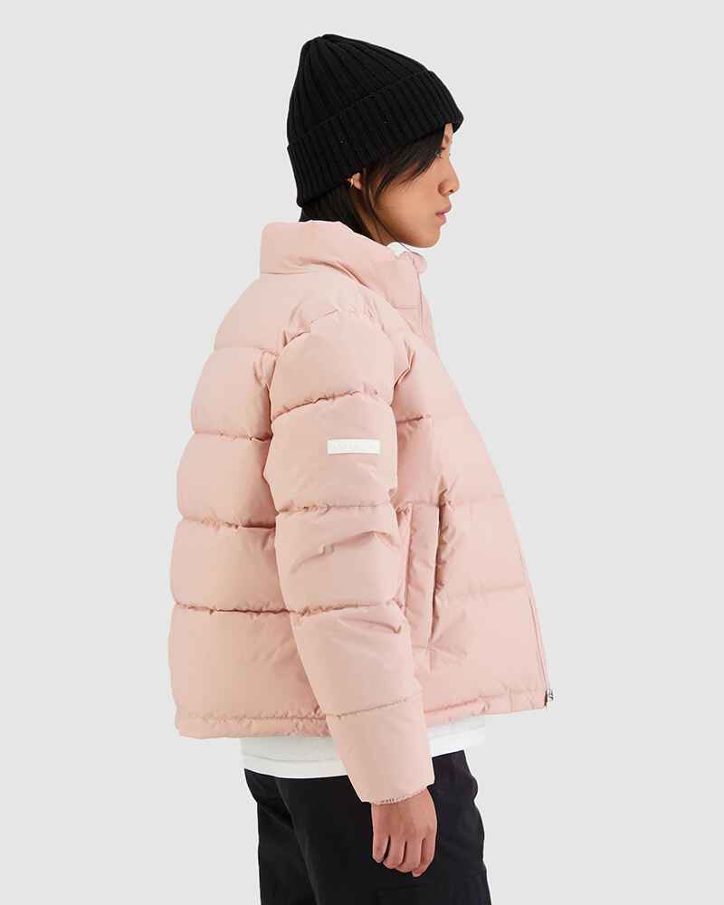 HUFFER LADIES TRACK PUFFER JACKET - DUSKY PINK - Womens-Top : Sequence ...