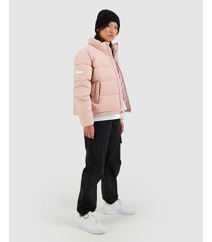HUFFER LADIES TRACK PUFFER JACKET - DUSKY PINK - Womens-Top : Sequence ...