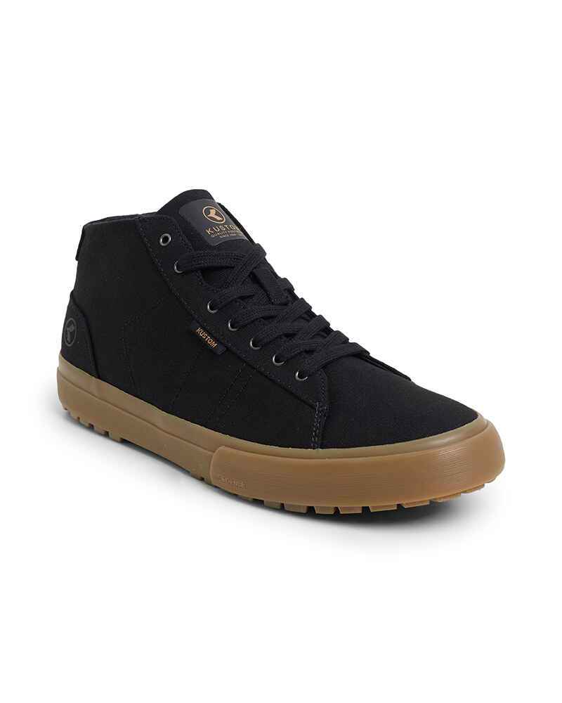 KUSTOM TOWNSEND SHOE - BLACK / GUM - Footwear-Shoes : Sequence Surf ...