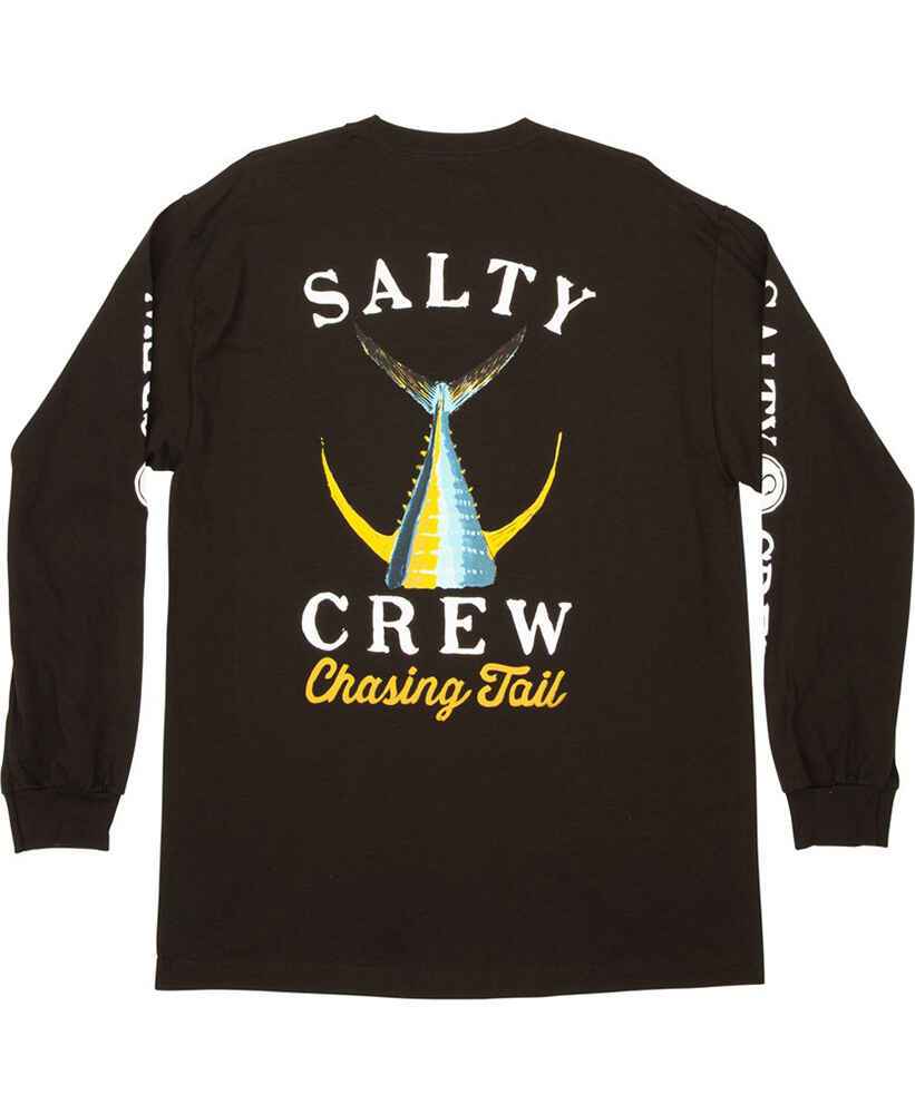 Salty Crew Mens Tailed Ls Tee Black Mens Tops Sequence Surf Shop