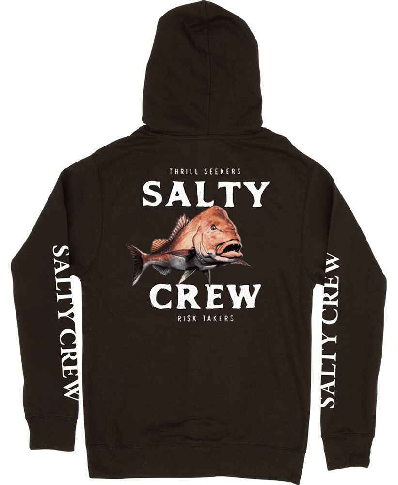 Salty Crew Mens Ol Knobby Hooded Fleece Black Mens Tops Sequence