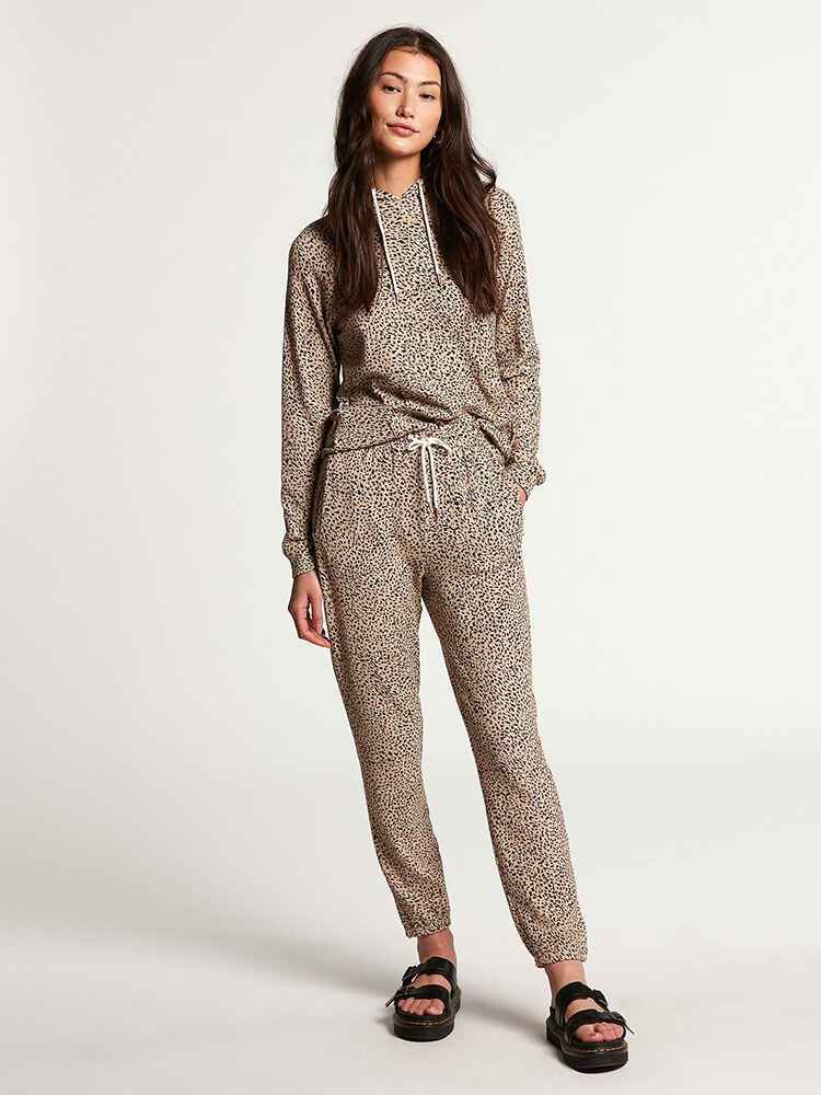 VOLCOM LADIES LIL FLEECE TRACK PANT - ANIMAL - Womens-Bottoms ...