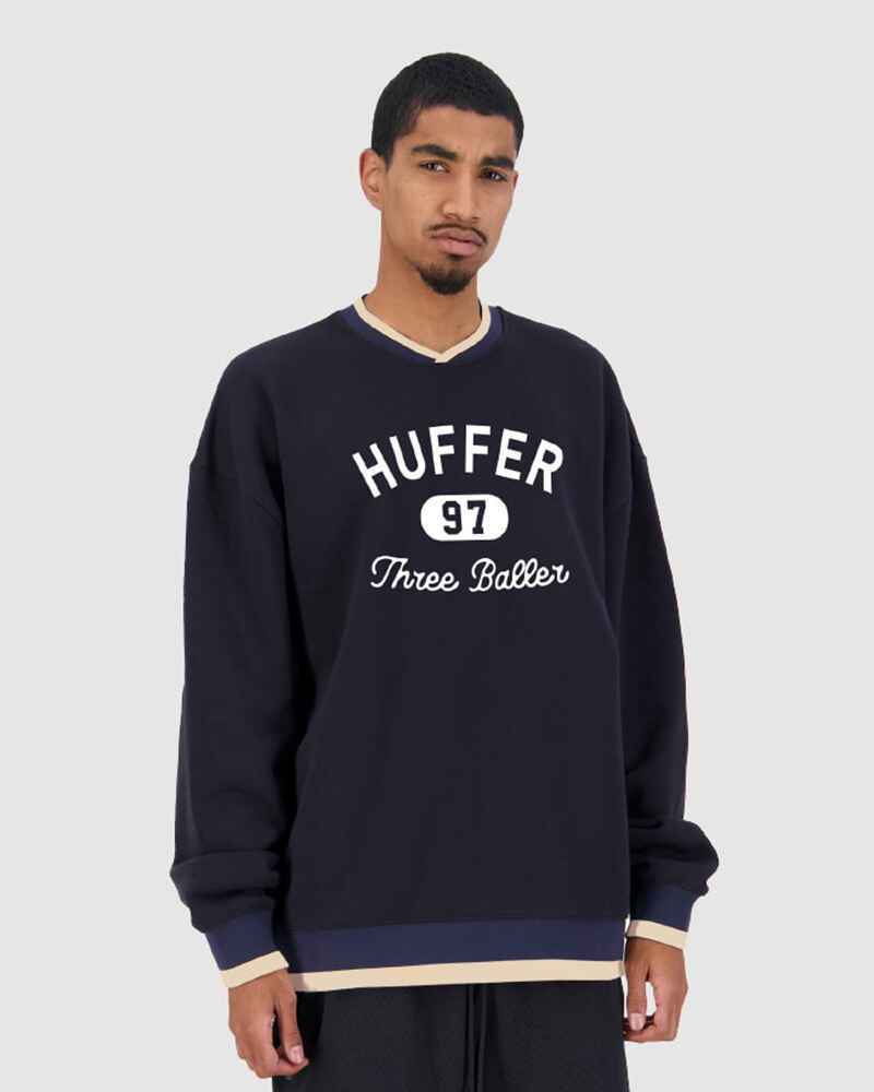 HUFFER MENS 3 BALLER VICE CREW - NAVY - Mens-Tops : Sequence Surf Shop ...