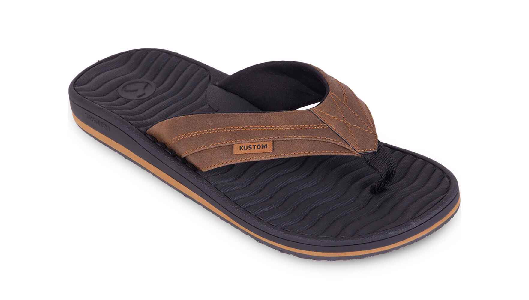 KUSTOM QUEST JANDAL - CHOC - Footwear-Mens Jandals : Sequence Surf Shop ...