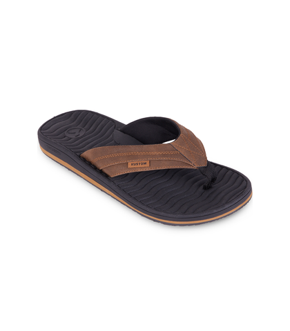 KUSTOM QUEST JANDAL - CHOC - Footwear-Mens Jandals : Sequence Surf Shop ...