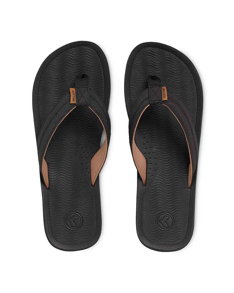 KUSTOM RIPPLER JANDAL - BLACK MICRO - Footwear-Mens Jandals : Sequence ...