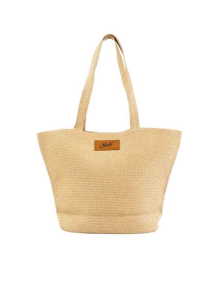 RUSTY LADIES GISELE STRAW BEACH BAG - NATURAL CARAMEL - Womens ...