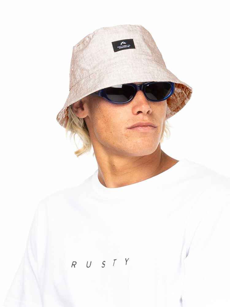RUSTY MENS DIRTBAG REVO BUCKET HAT - OAT - - RUSTY S21