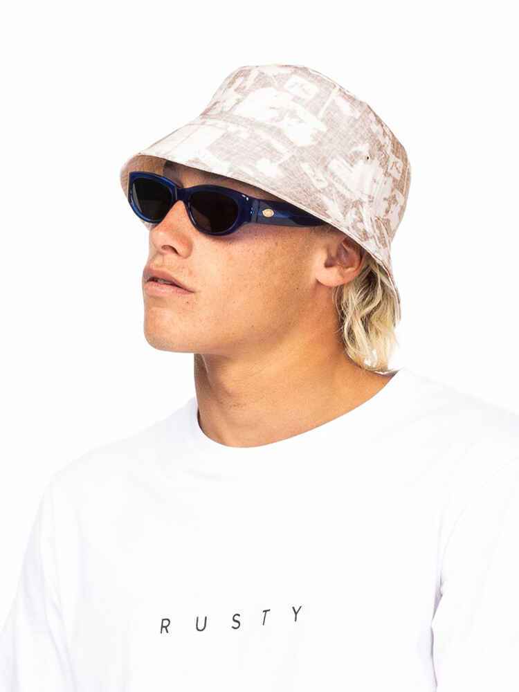 RUSTY MENS DIRTBAG REVO BUCKET HAT - OAT - - RUSTY S21