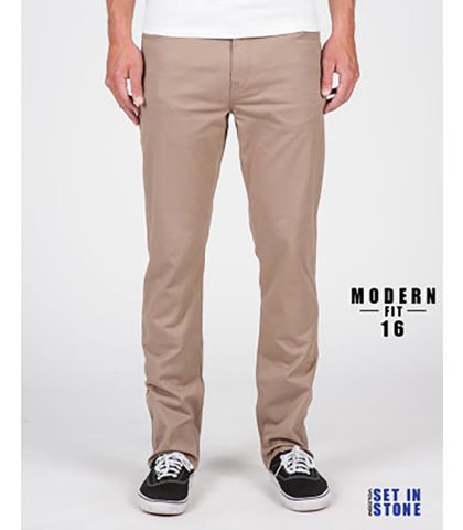 VOLCOM SOLVER LITE 5 PKT PANT- BEIGE - Mens-Bottoms : Sequence Surf ...