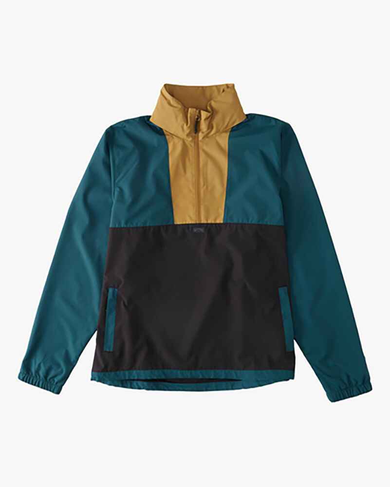 BILLABONG MENS WINDSHELL ANORAK WINDSHELL JACKET - DARK SEAGREEN - Mens ...