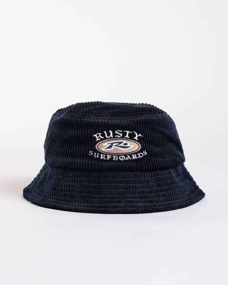 RUSTY MENS BACKTRACK BUCKET HAT - NAVY BLUE - - RUSTY S22