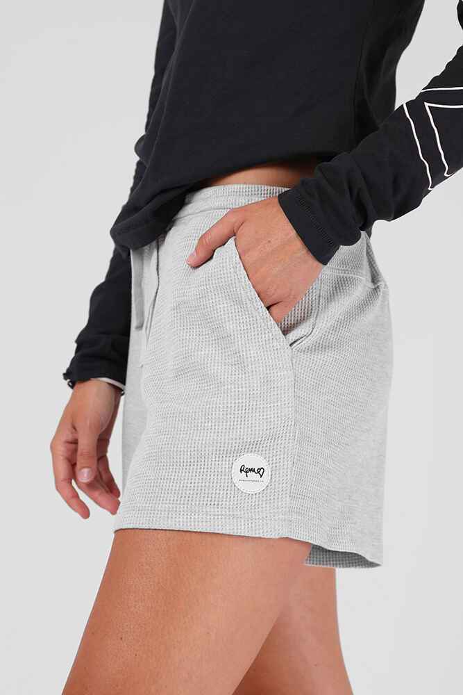 RPM LADIES WAFFLE SHORTS - GREY MARLE - Womens-Bottoms : Sequence Surf ...