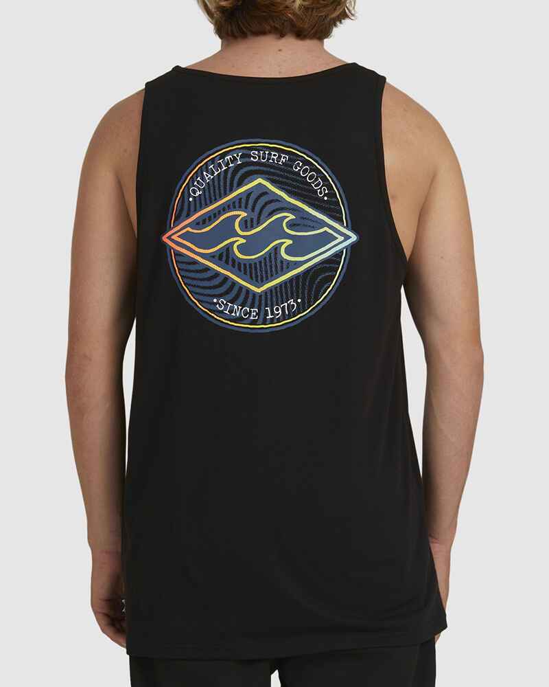 BILLABONG MENS ROTAR DIAMOND TANK - BLACK - Mens-Tops : Sequence Surf ...