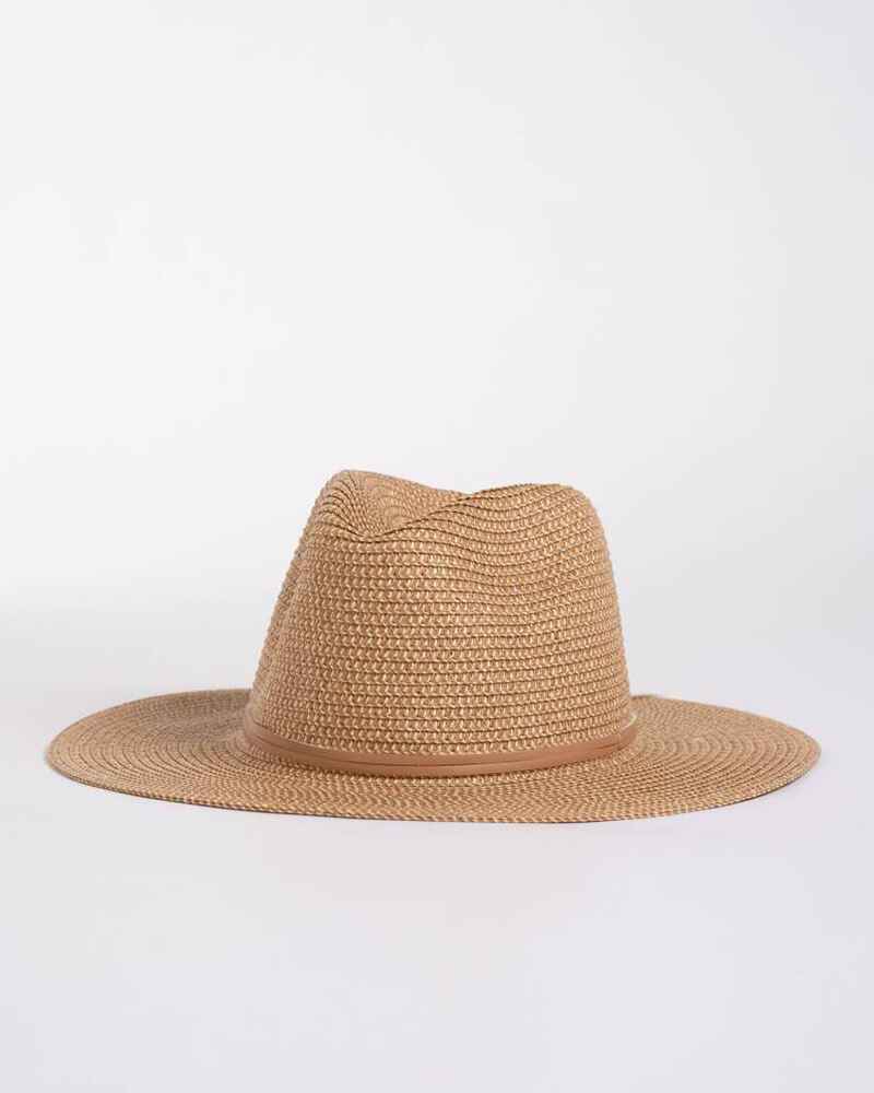 RUSTY LADIES GISELE STRAW HAT - NATURAL CARAMEL - Womens-Accessories ...