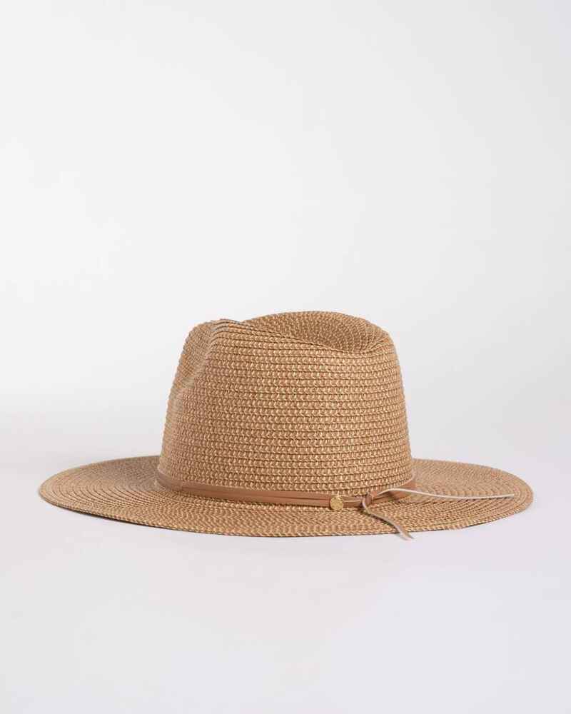 RUSTY LADIES GISELE STRAW HAT - NATURAL CARAMEL - Womens-Accessories ...