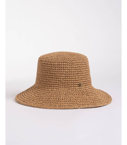 RUSTY LADIES ARIEL STRAW BUCKET HAT - CARAMEL - Womens-Accessories ...