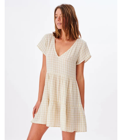 RIPCURL LADIES PREMIUM SURF CHECK DRESS - STONE - Womens-Dresses ...